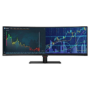 Lenovo - 61D5RAR1US ThinkVision P44w-10 43.4 WQUXGA WLED LCD Monitor - 32:10 - Raven Black - Vertical Alignment (VA) - 1.07 Billion Colors - 380 Nit Typical, 450 Nit Peak - 4 ms Extreme Mode