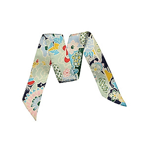 JERLA 100% Mulberry silk Scarf Head Hair Ribbon Handbag Handle wrap Tie Bundle Scarf Neckerchief Scarf for women