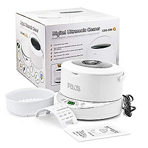2022 Ultrasonic Cleaner 25 Oz (750ml) PELCAS Ultrasonic Jewelry Cleaner Machine with Detachable Tank 42000HZ Jewelry Cleaner with 5 Digital Timer Watch for Jewelry Necklaces Rings Metal Tools