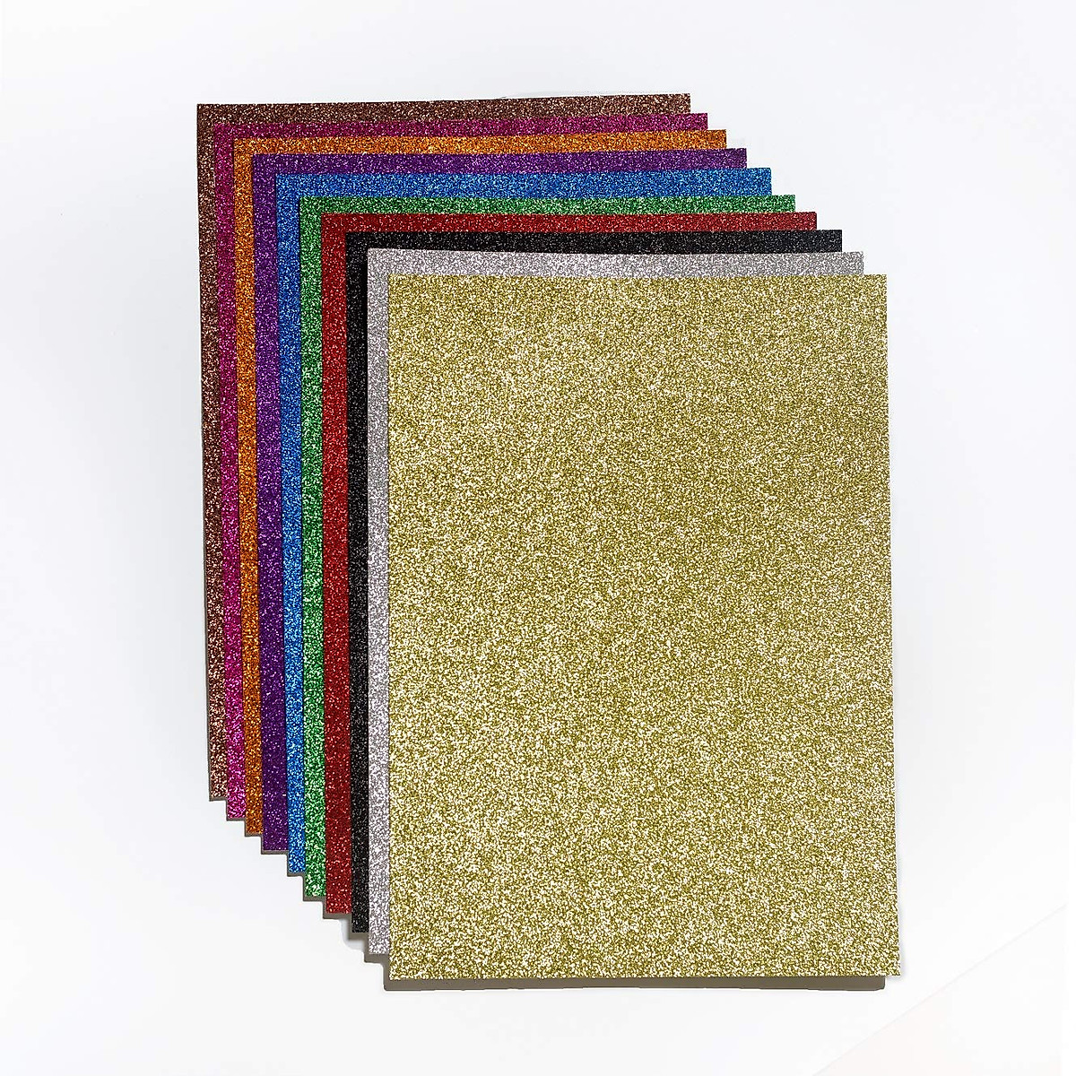 YZH Crafts Glitter Cardstock Paper,No-Shed Shimmer Glitter Paper,Crafting Assorted Glitter Paper Pad, DIY Party Deco by 8 Inch X 11 Inch, A4 Size (assort)