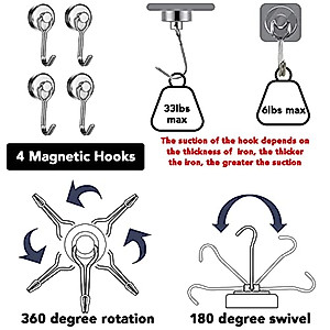 Cruise Essentials Over The Door Shoe Organizer Magnetic Hooks for Royal Caribbean/Carnival/Princess/NCL/Celebrity/MSC/Norwegian Ship Cabin,Small Hanging Decoration Magnets,Travel Accessories Must Have