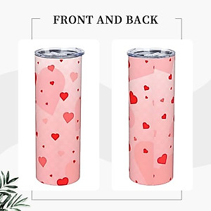 AFHYZY 20 oz Skinny Tumbler Reusable Coffee Travel Mug with Lids and Straws, Insulated Coffee Cups 20oz Stainless Steel Water Bottles Leak Proof for Home, Adults - Mother's Day