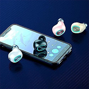 VINAU 1 Pc Wireless Bluetooth 5.3 Earphones Single Ear Stereo Sound in-Ear Earbuds with Mic Mini Handsfree Sport Headphone Compatible iOS & Android