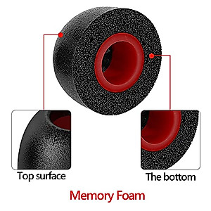 Geekria 3 Pairs Comfort Memory Foam True Wireless Earbuds Ear Tips Compatible with 4.5-6.3mm in-Ear Earphones Nozzle Blocking Noise Foam Tips/Earbud Ear Tips/Tips Eartips (L Size/Short)