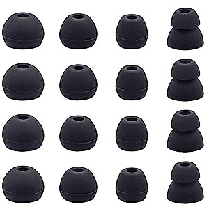 BLLQ Ear Tips Compatible with Beats Flex, Replacement Ear Buds Ear Cap Ear Plug Eartips for Beat s Flex Wireless Earbuds, 8 Pairs, Black