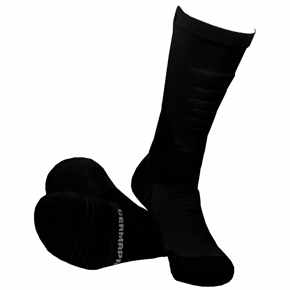GermaPro Black/White Hiking Work Boot Cushion Socks for Men & Women w/Anti-Blister Moisture Wicking Functional Fabric 2 pairs