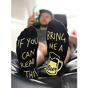 'If You Can Read This Bring Me A Beer' Funny Ankle Socks For A Beer Lover