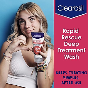 Clearasil Rapid Rescue Deep Treatment Wash, 6.78 Fl Oz (Packaging May Vary) (Pack of 4)