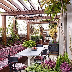 HuiDao Hanging Solar Lights Outdoor Waterproof Decorative Solar Garden Lantern LED Hanging Metal Olive Shape Lamp for Garden Patio Yard Lawn Path Decor (Hanging Style)