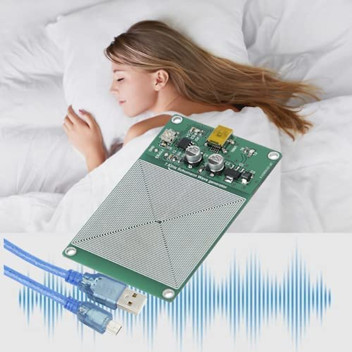 GOTOTOP Schumann 7.83HZ Ultra-Low Frequency Resonance Pulse Generator with USB Cable for Helping Good Sleep, 0.1A +5V
