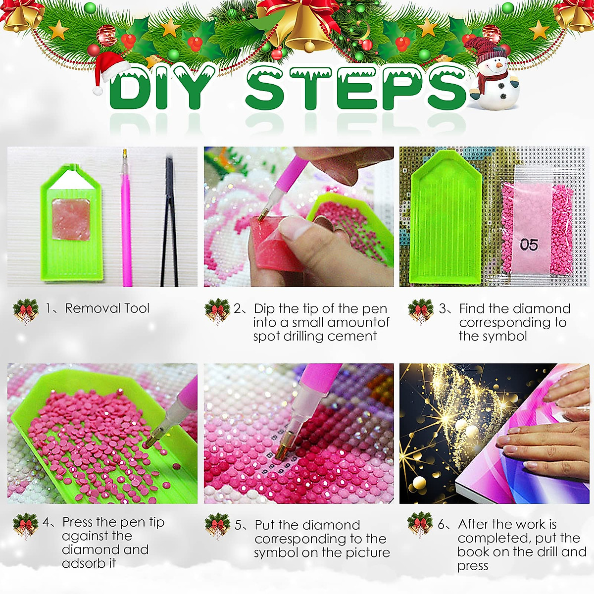 clothmile Christmas Tree Diamond Art Kits for Adults Christmas Full Drill Diamond for Beginners, 5d Paint with Diamonds Pictures Gem Art Kits DIY Adult Crafts Kits 12x16inch