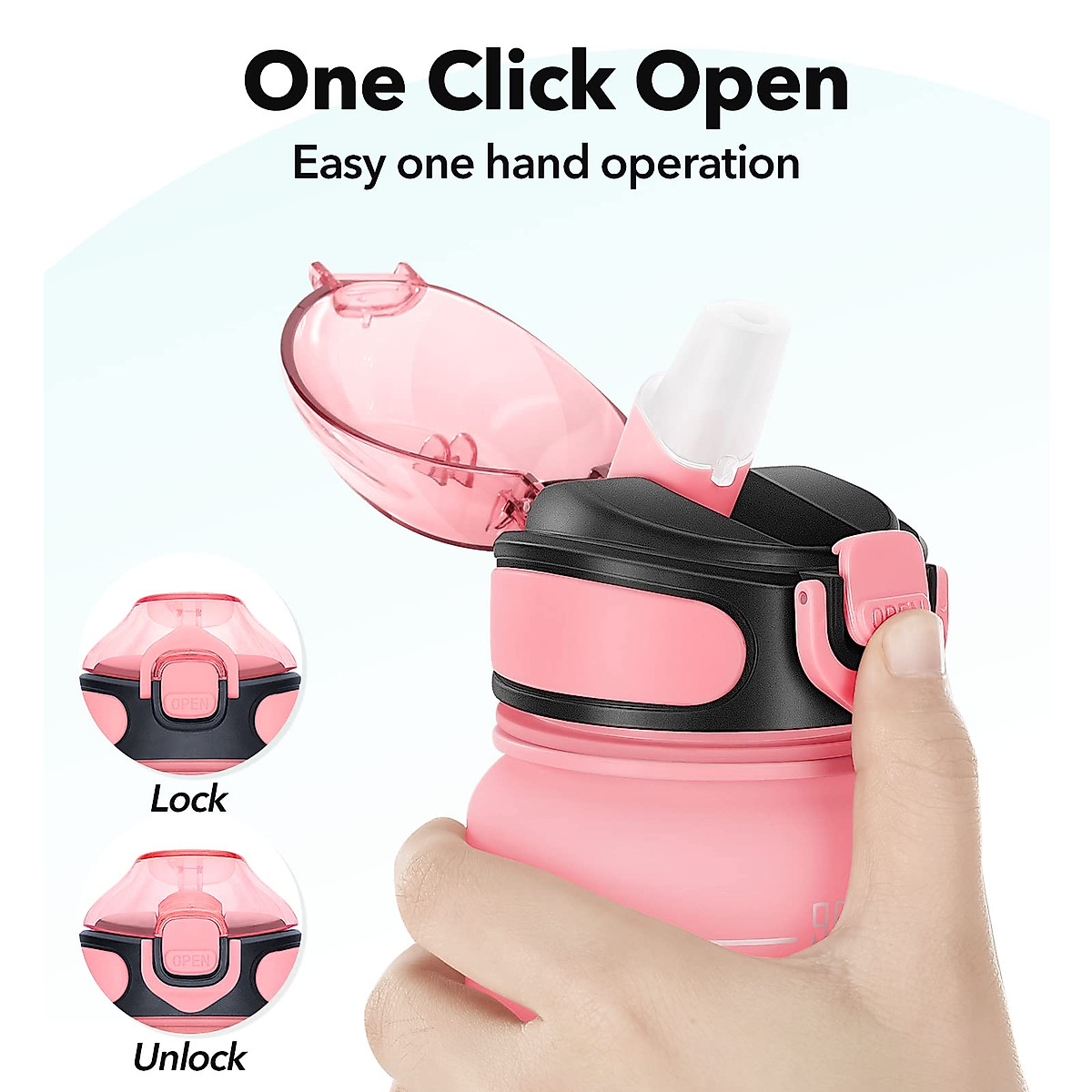 MEITAGIE Water Bottle 32oz with Straw, Motivational Water Bottle with Time Marker & Buckle Strap,Leak-Proof Tritan BPA-Free, Ensure You Drink Enough Water for Fitness, Gym, Camping, Outdoor Sports