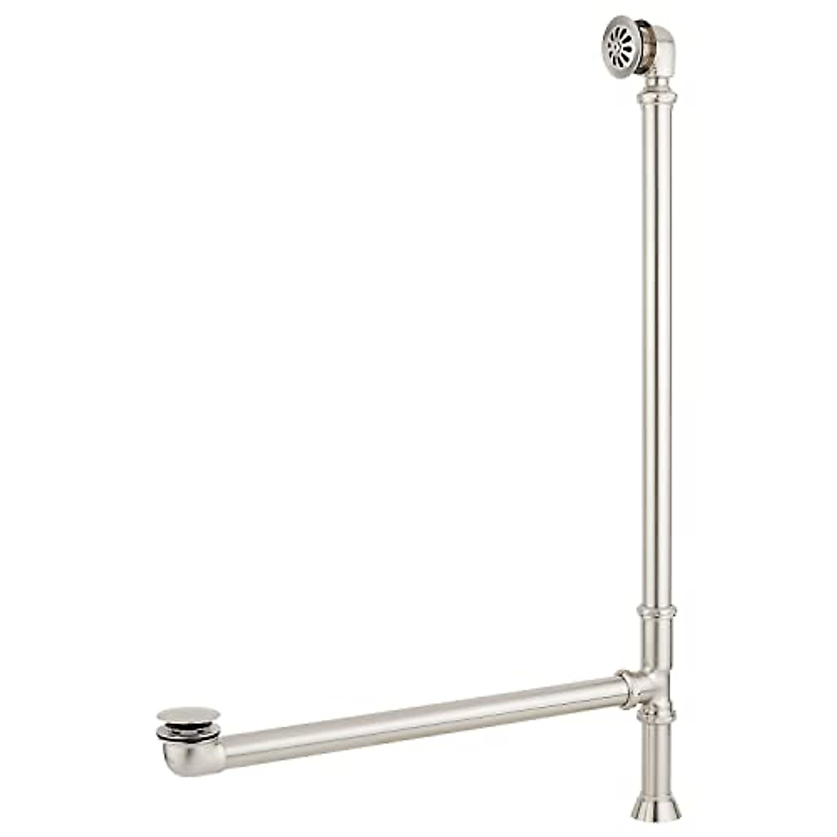 Signature Hardware 946174-63-T Rosalind 63" Acrylic Soaking Clawfoot Tub with Pre-Drilled Overflow Hole, Imperial Feet and Tap Deck