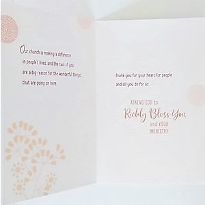 Greeting Card Thanking God For Both of You - Pastor and Wife Ministry Clergy Appreciation Thank You For Your Heart For People And All You Do For Us