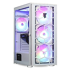 ViprTech.com Icefall Gaming PC Desktop Computer - AMD Ryzen 5 (12-LCore), RTX 2060 Super 8GB, 16GB DDR4 RAM, 128GB NVMe SSD, 1TB HDD, VR-Ready, Streaming, Editing, RGB, WiFi, Warranty