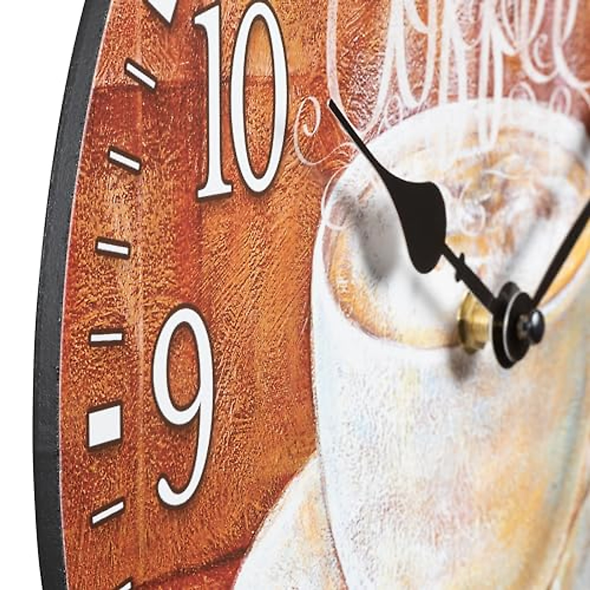 La Crosse Clock 404-2631C-INT 12-Inch Round Coffee Decorative Quartz Analog Wall Clock