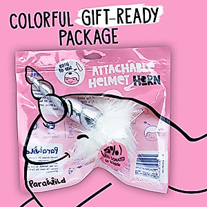 ParaWild Unicorn/Narwhal Helmet Accessories w/Sticky Hook & Loop Adhesive (Helmet not Included), Helmet Horn/Cover for Snowboarding, Skiing, Biking, Cycling etc for Kids and Adults