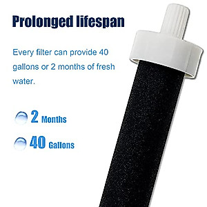 Xcivi Replacement Activated Carbon Water Bottle Filter for Brita BB06, Brita Hard Sided, Sport and Stainless Steel Bottle Filter, 10 Count