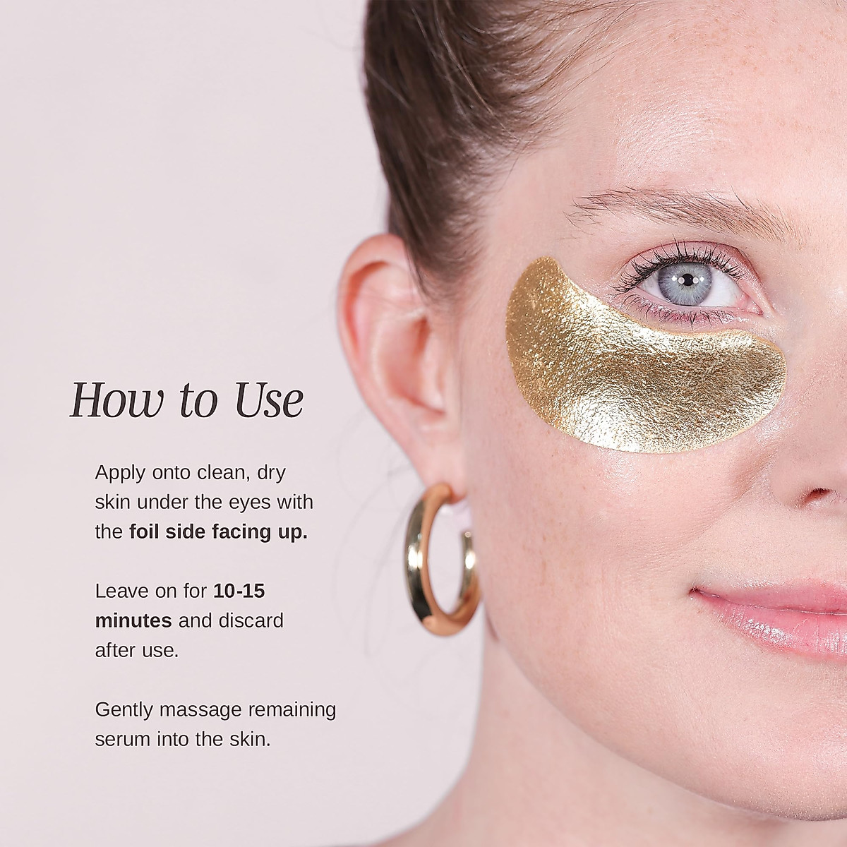 Wander Beauty Baggage Claim - Gold Foil Under Eye Patches For Dark Circles and Puffiness - Under Eye Mask Depuffs & Firms - Brightening Eye Mask for Under Eye Bags (6 Pairs)