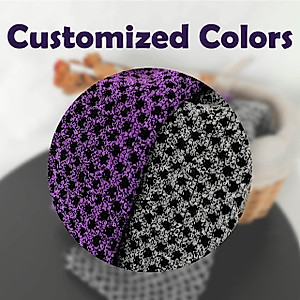 myHomeBody Extra Long Exfoliating Washcloth, Exfoliating Body Scrubber, Exfoliating Towel, 3D Texture Obsidian and Raisin Dots, Set of 2 with Silicone Facial Brush