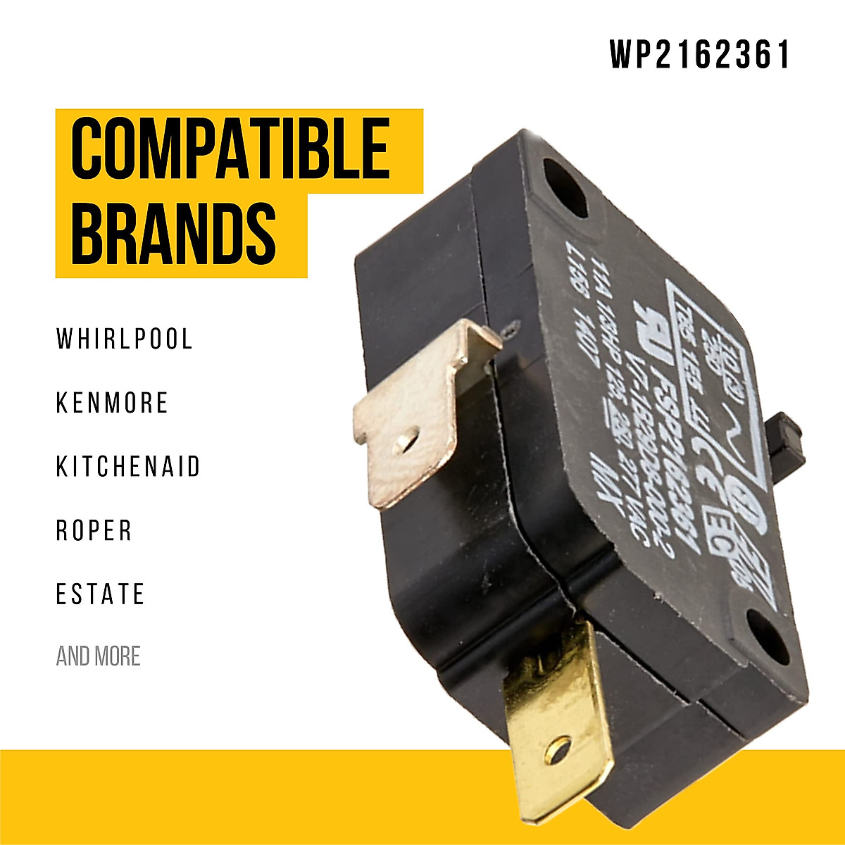 PartsBroz Micro Switch WP2162361 2162361 - Compatible With Whirlpool Kenmore KitchenAid Roper Refrigerator - Replaces 445177 1119206 AP6005886 PS11738948 ED25PQXDW00