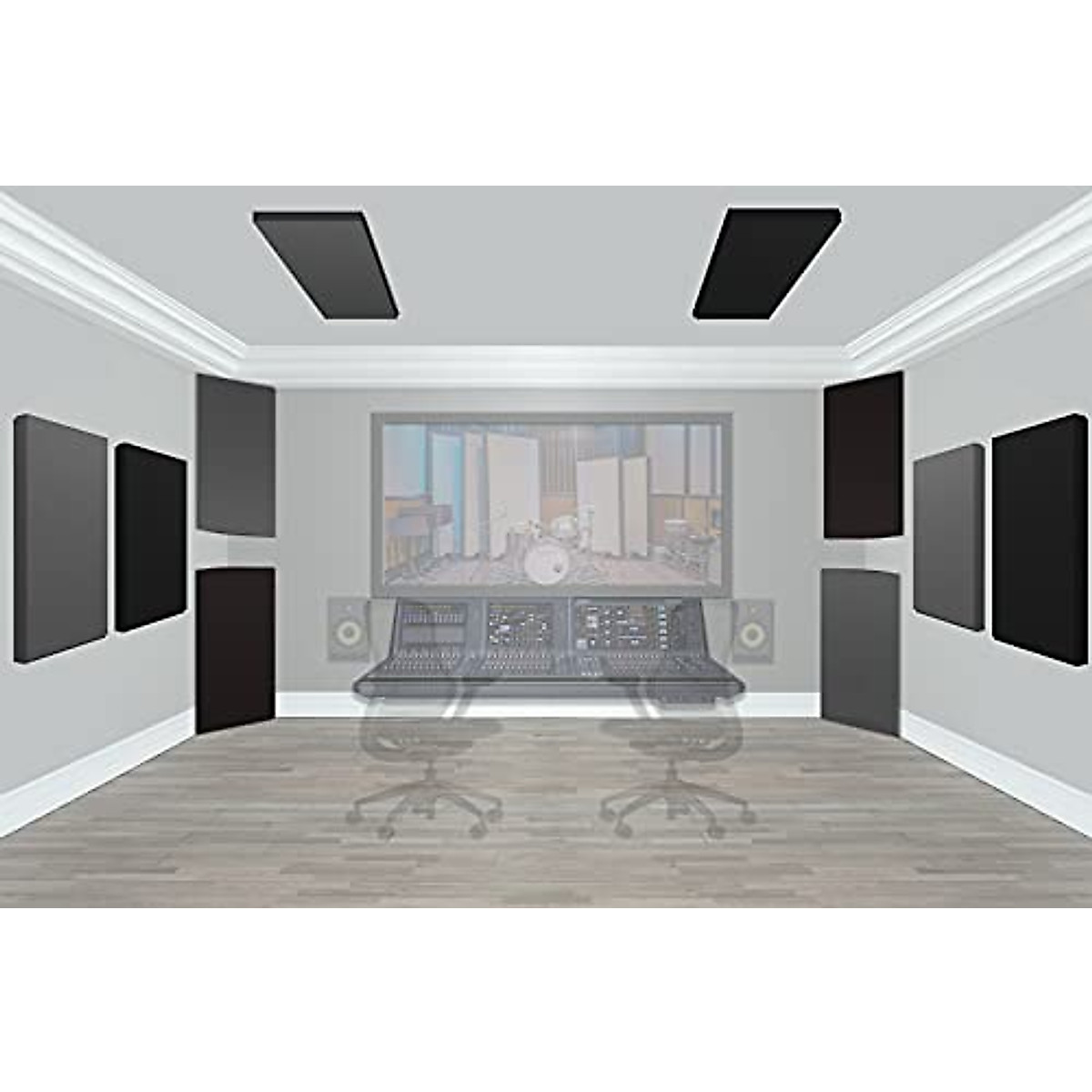 Home Theater, Listening Room and Studio Control Room Package I - (6)48x24x2 in panels, (4)48x24x4 in Bass traps