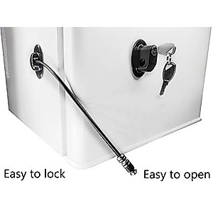 2 Pack Refrigerator Door Locks with 4 Keys, File Drawer Lock, Freezer Door Lock and Child Safety Cabinet Locks by REZIPO Black