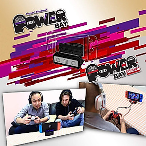 Brook Power Bay Crimson - Portable and Fast Charging Dock Stand, Docking Station for NS Switch, Compatible with Switch and GC Controllers, Support HDMI Out Put