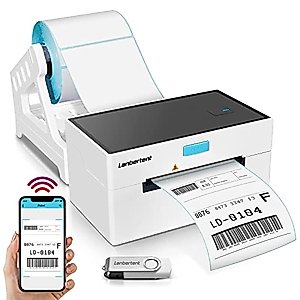 Lanbertent Bluetooth Thermal Shipping Label Printer, 160mm/s 4×6 Wireless Label Maker Machine for Small Business Home Packages, Support Amazon, Ebay, Etsy, Shopify, UPS, FedEx, USPS, Multiple Systems