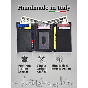 CALGARI® Italian Luxury Leather Wallets For Men | Trifold