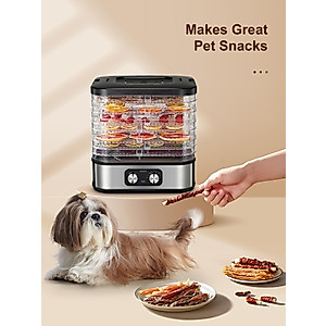 Reemix Electric 8 Trays Food Dehydrator Machine, 400W Jerky Dryer with Temperature Control 95-176℉, Electric Food Preserver for Fruits, Veggies, Meats & Dog Treats