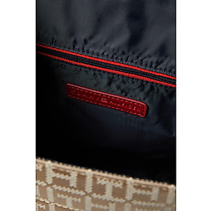 Tommy Hilfiger Camilla II Flap Backpack-Square Monogram Jacquard Khaki Tonal One Size