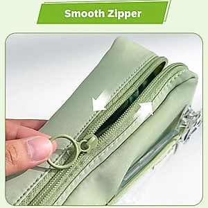 WUDFUME Large Capacity Pencil Case with Multiple Pockets Light Portable Pencil Case (Pink), White