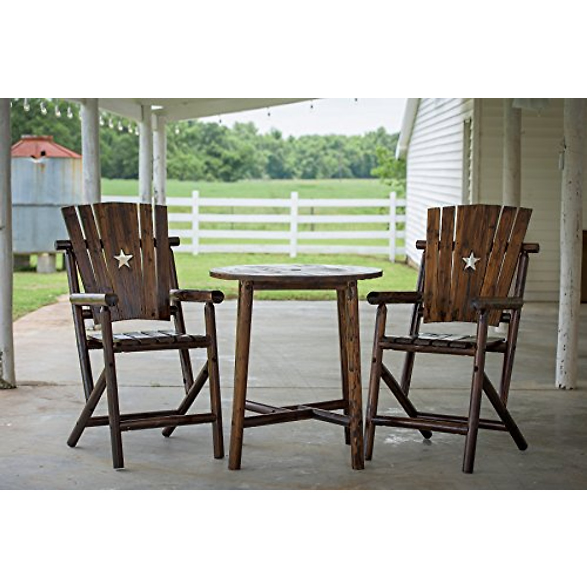 Leigh Country Bar Arm Chair with Star
