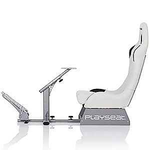 Playseat Evolution Sim Racing Cockpit | Comfortable Racing Simulator Cockpit | Compatible with all Steering Wheels & Pedals on the Market | Supports PC & Console | White