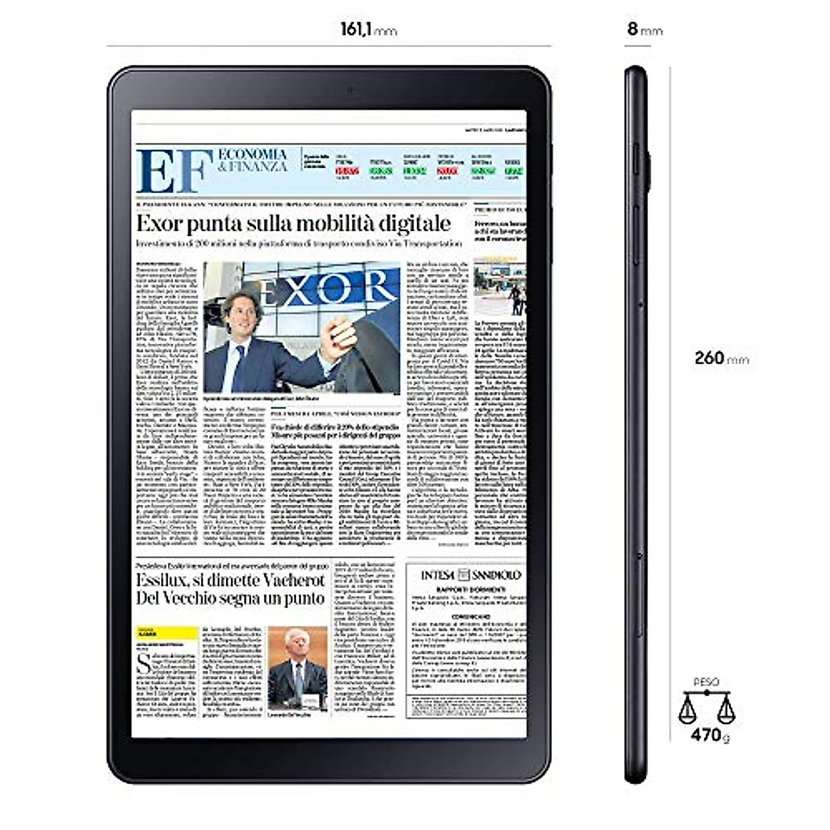 Samsung T590 Galaxy Tab A 10.5" Wi-Fi Black 32GB (International Model) 3GB RAM Touchscreen Tablet (Renewed)