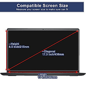 Anti Blue Light Screen Protector for HP Laptop 17.3" HP Pavilion/HP Envy x360/Probook/EliteBook/OMEN, HP 17t 17z 17-by 17-ca 17-cn 17-cp 17t-ch 17t-cr 17-cb 17-ck Eye Protection Anti Glare Filter