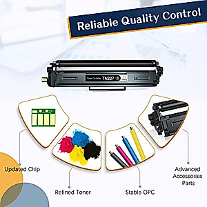 ColorKing Compatible Toner Cartridge Replacement for Brother TN227 TN227BK TN-227 TN223 TN223BK for MFC-L3770CDW HL-L3290CDW HL-L3270CDW HL-L3210CW MFC-L3710CW Printer (TN-227BK/C/M/Y High Yield, 5PK)