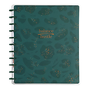 Happy Planner Daily Notebook for School, Office or Journaling - 60 Sheets Dotted Paper with 3 Dividers - Notebook for Student or Teacher - Gone Wild Theme - Large Notebook 8.5" x 11