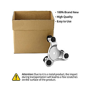 6" Steel Tri-Dolly 4 pcs, 200 lbs Load Capacity, Great for Moving Furniture & Appliances, Durable and Easy to Use，Furniture Moving Dolly with 1 x Furniture Lifter