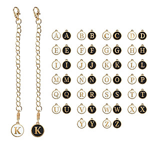 MaxBase Letter Charms Accessories for Stanley Cup, 2Pcs Personalized Initail Name ID Decor Charm for Stanley 30&40 oz Tumbler with Handle (Letter K)