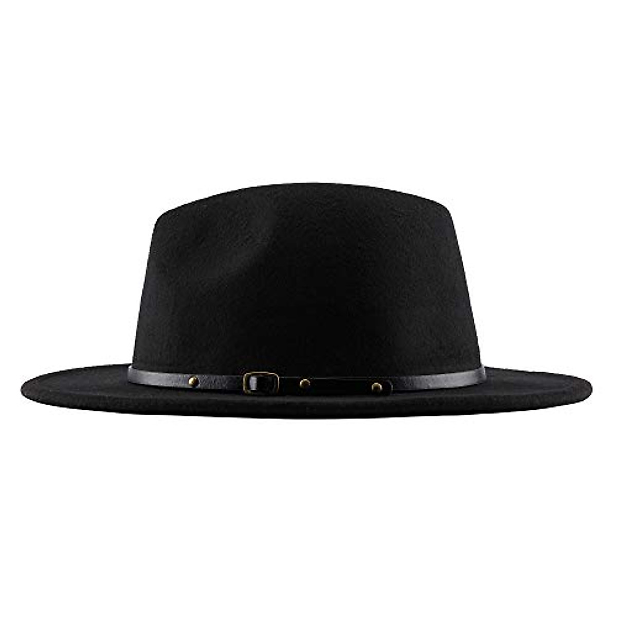 FALETO Two Tone Red Bottom Wide Brim Wool Felt Fedora Hat Panama Hat Casual Jazz Hats for Men Women