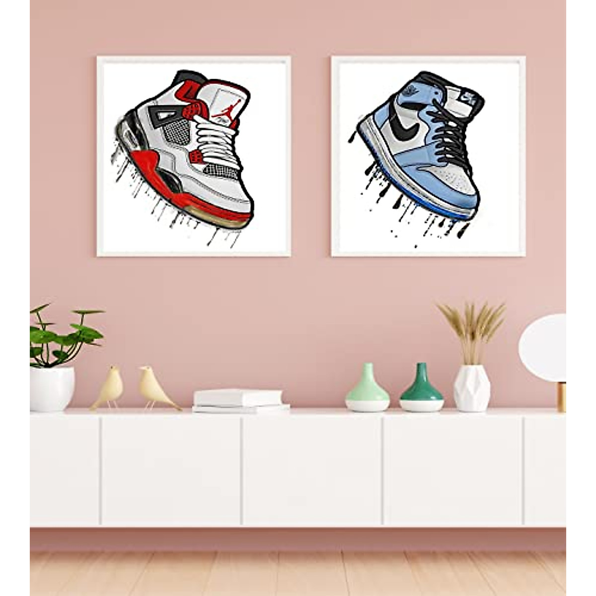 HT LIFE Sneaker Poster Hypebeast Room Decor Set of 5 Unframed (8''x10'') Hypebeast Posters Cool Posters Posters For Boys Room Sneakers Wall Art Decor Sneakerhead Poster