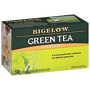 Bigelow Green Tea w/ Peach Tea Bags, 20 ct