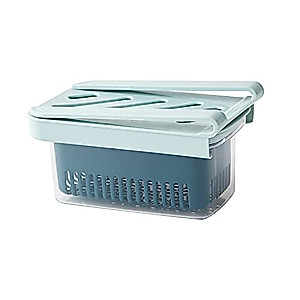 Creat Col Boy Storage Sealed Storage Box Refrigerator Food Box Box Box Fresh-Keeping Kitchen，Dining & Bar (Blue)