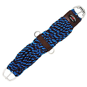 CHALLENGER Horse 34" Western 27 Strand Double Weave Two-Tone Mohair Straight Cinch 97RT10-34