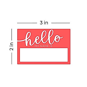 Hello My Name is Bright Stickers / 250 Trendy Name Tags / 6 Colorful Name Labels / 2" x 3" My Name is Classroom Camp Event Stickers/Made in The USA