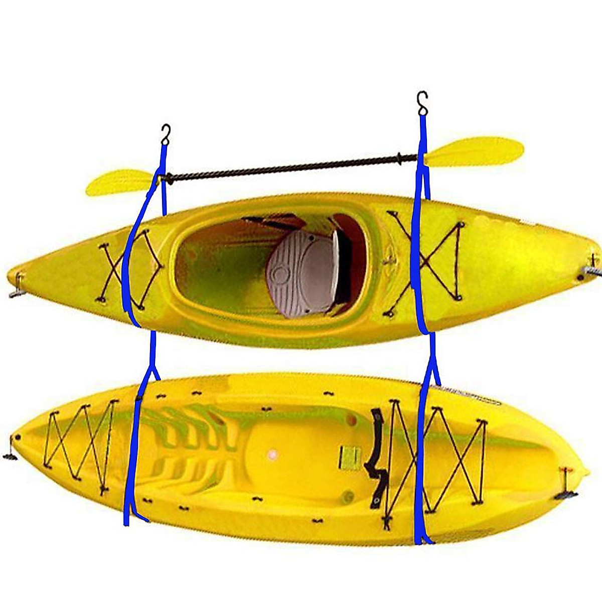 atliprime Indoor Kayak Storage Kayak Straps Storage System-Hang Two pack