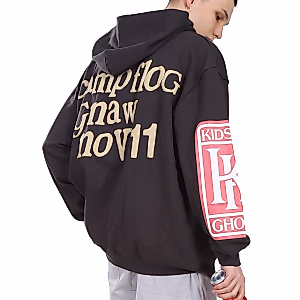 DONCARE Lucky I See Ghosts Hoodie Kids See Ghosts Men's West Rapper Grey Sweatshirt