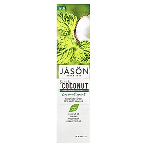 Jason Natural Simply Coconut, Strengthening Toothpaste, Coconut Mint, 4.2 oz (119 g)